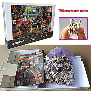 Puzzles for Adults 1000 Piece, Wooden Window Cats Jigsaw Puzzles 1000 Pieces for Adults Family Friends