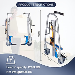 Amarite Furniture and Crate Mover, Mechanical Equipment Moving Dolly 1210lbs Capacity,Used for Safely Transporting Cabinets, Furniture, and Crates - Sold in Pairs