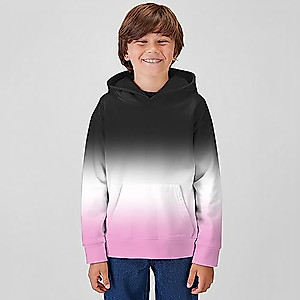 Unisex Kids Solid Cotton Thin Pullover Sweatshirt Unisex Casual Solid Sports Sweatshirt T-Shirt Tops Matching Outfits Pink