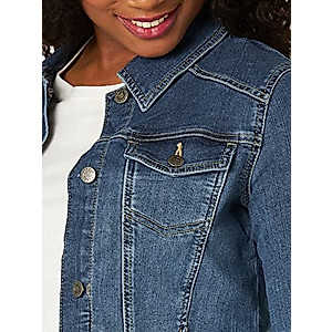Riders by Lee Indigo Women's Iconic Denim Jacket, Weathered-Medium Blue