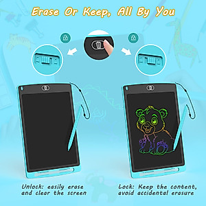 LCD Writing Tablet for Kids, 10 Inch Colorful Doodle Board Drawing Tablet, Electronic Erasable Drawing Pads, Toddler Educational Toys Birthday Gifts for 3 4 5 6 7 8 Year Old Girls Boys (Blue)