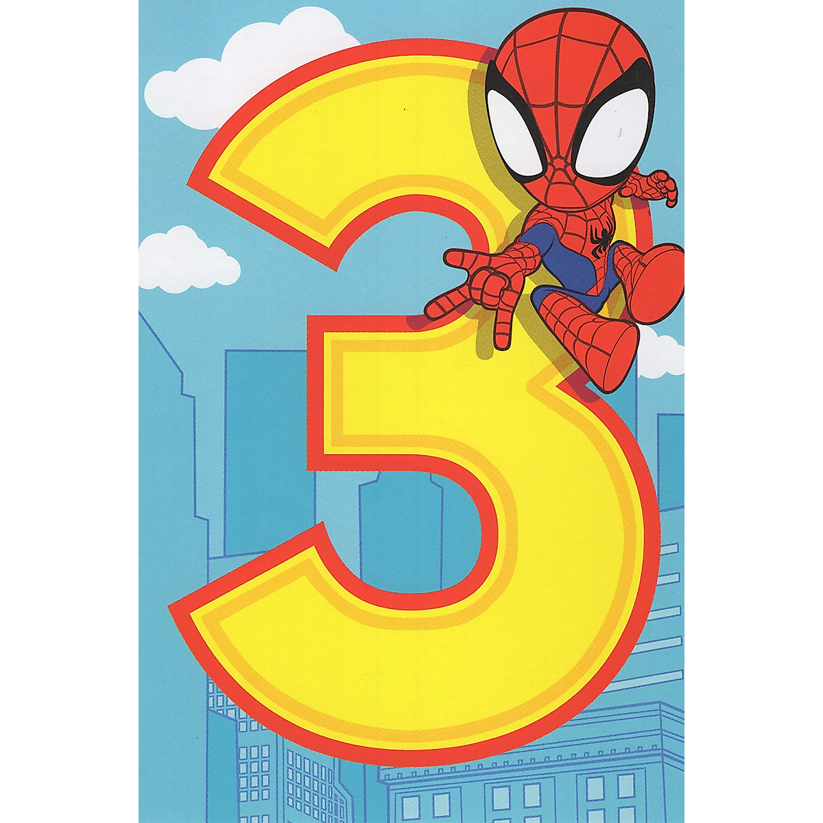 Spidey and His Amazing Friends Spider-Man Spiderman Happy 3rd Third Birthday Card (Age 3) - Who's FEARLESS and AMAZING? Who's GREAT in Every Way? Must Be the LITTLE HERO Whose Birthday is Today!