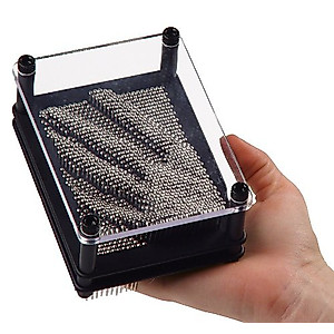 Toysmith Pin Art Fidget 3D Distraction Office Gift, Decor, Coworker gift, Dad 5", Black