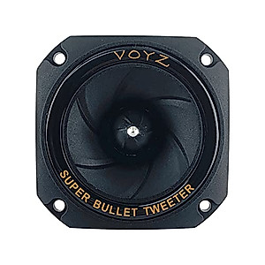 VOYZ 400 Watt 3.5” Piezo Super Horn Tweeters Aluminum Diaphragm 4-8 ohms - Black Housing with Capacitor 1 Pair (2pcs) (PET-1943)