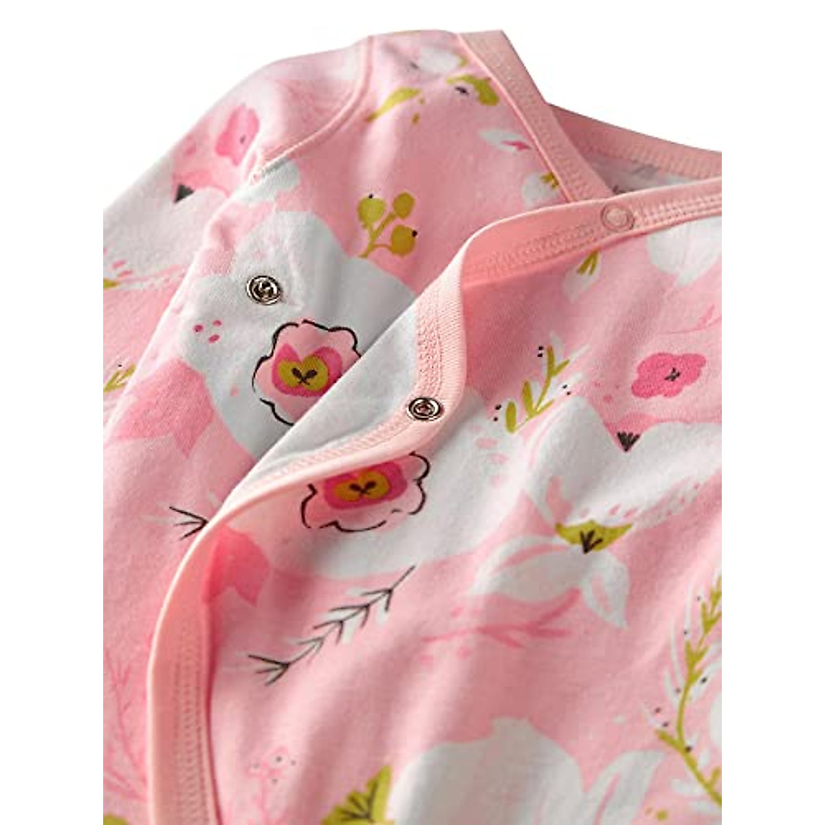 Little Planet by Carter's Baby Girls' Organic Cotton Wrap Sleep & Play, Pink Floral, 9 Months