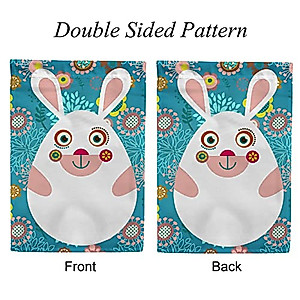 My Little Nest Seasonal Garden Flag Happy Easter Bunny Double Sided Vertical Garden Flags for Home Yard Holiday Flag Outdoor Decoration Farmhouse Banner 12"x18"