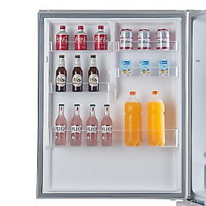 Forno 31" Milano Espresso Refrigerator with Bottom Freezer - 17.2 cu. ft Counter Depth Refrigerator with Touch Control & LED - Stainless Steel Fridge with Adjustable Door Bins and Crisper Drawer