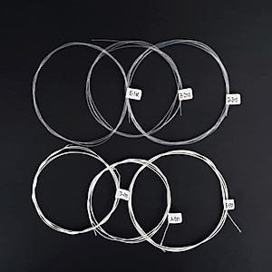 Classical Guitar Strings, Alice 2 Set Classic Guitar 6 Strings Clear Nylon Normal Tension 28-43 Gauge with Anti-Rust Coating, Silver Plated Wrap (AC130)