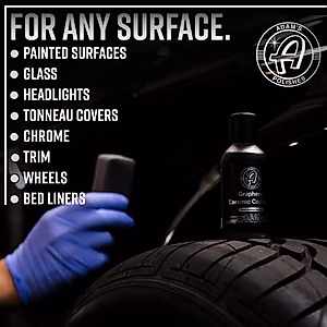Adam's UV Graphene Ceramic Coating Kit - Verified 10H Ceramic Coating for Cars W/ 7+ Years of Protection & UV Glow Technology | Apply After Car Wash Clay Bar Car Buffer Polisher | Boat RV Motorcycle