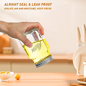 ELAORY Mason Jars 16 Oz, 6 Pack Canning Jars,16 oz Mason Jars with Lids, Regular Mouth Mason Jars for Overnight Oats, Salad, Meal Prep, Fermenting, Pickling Jars, Mason Jars for Centerpieces