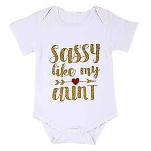 puseky Newborn Baby Girl Auntie Clothes Romper Floral Shorts with Headband Summer Outfits Cute Baby Girl Auntie Outfits 6-12 Months