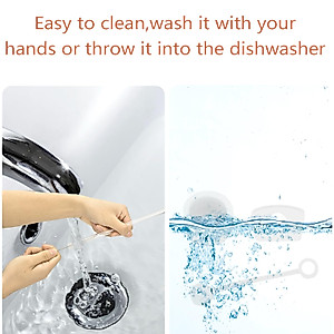 Replacement Straws for Stanley 20 30 40oz Tumbler 12 Inch Clear Reusable Straws with White Silicone Spill Leak Stopper Straw Cover Cap for 40 oz 30 oz Adventure Quencher Travel Tumbler Cup (6 Set)