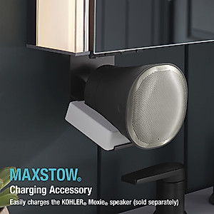 KOHLER K-81144-SLE-DA1 Maxstow Medicine Cabinet with LED Light, Mirror Door & Staggered Shelves, Rectangular Frame, 17" x 24"