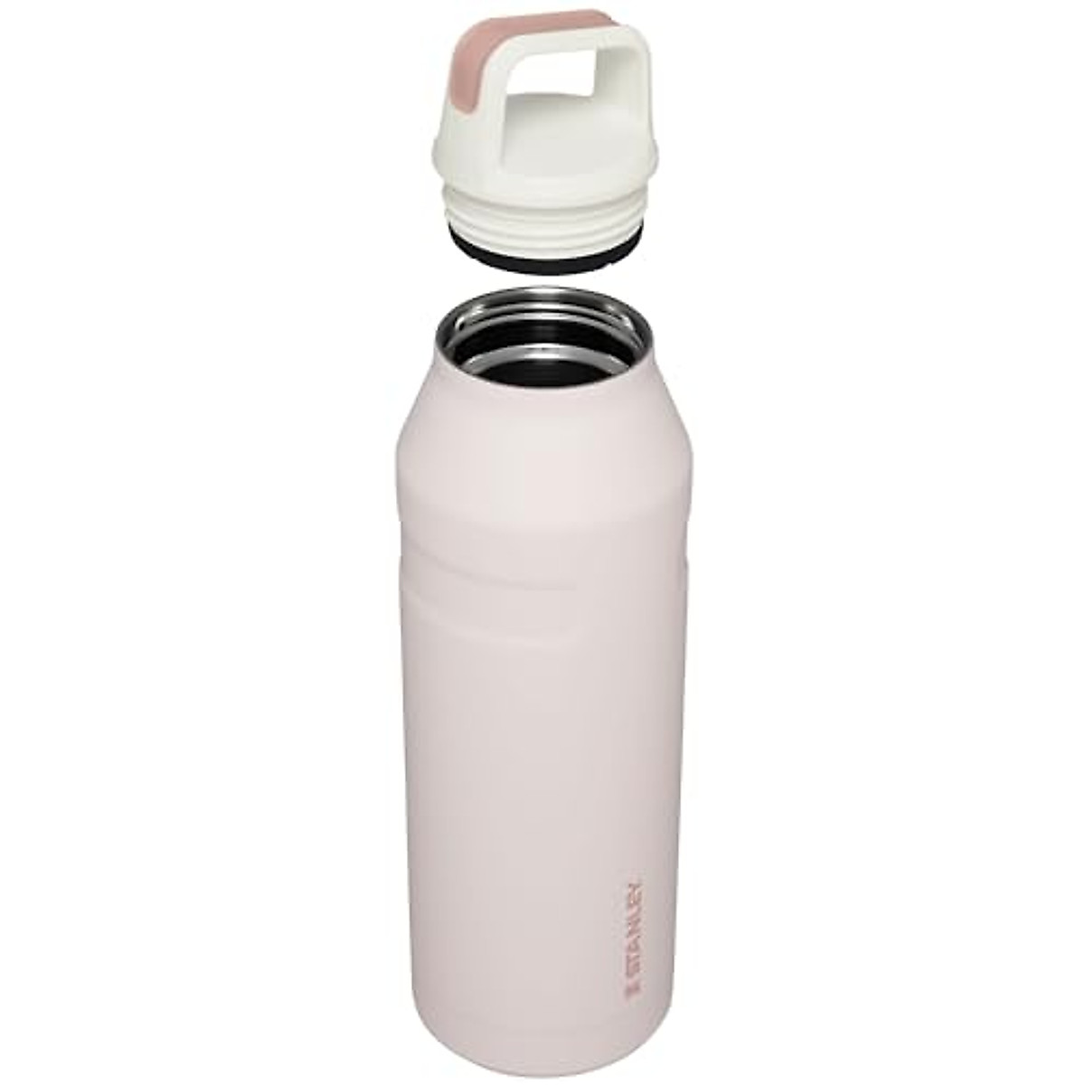 Stanley IceFlow Cap and Carry Water Bottle 50 oz | Wide Mouth Twist Lid | Lightweight and Leakproof for Travel and Sports | Insulated Stainless Steel | BPA-Free | Rose Quartz Glimmer