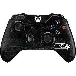 Skinit Decal Gaming Skin Compatible with Xbox One Controller - Officially Licensed NFL Seattle Seahawks Black & White Design