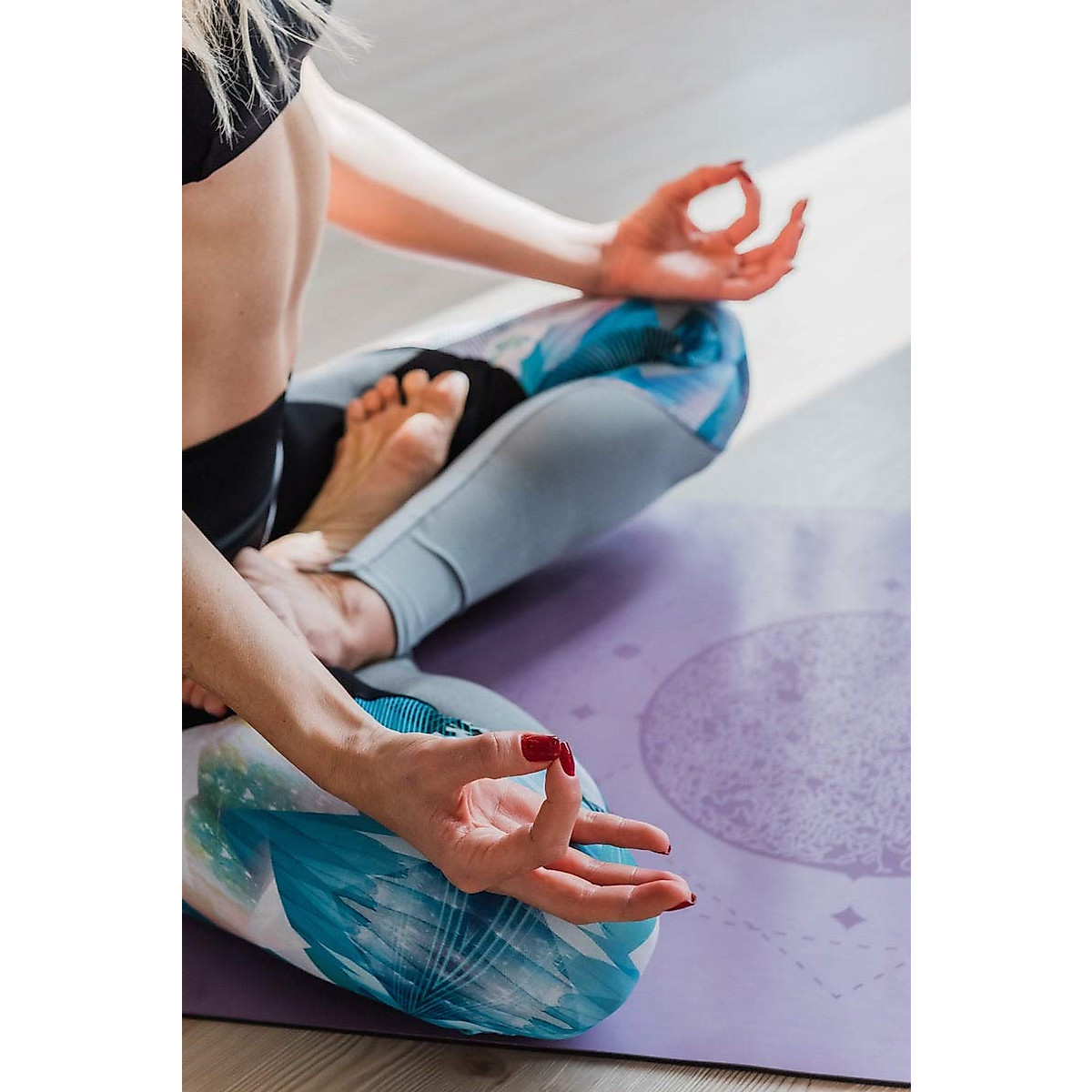 Grippiest Mat - Wet or Dry - Body Alignment. Plants A Tree. Natural Rubber Bottom.Extra Long and Wide for Comfort. Suitable Also for Hot Yoga. (72" x 24" x 4.5mm) Home Workout Mat. Non-slip.