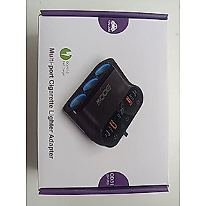 Cigarette Lighter Splitter Adapter 300W: Car 12v Splitter 3 Socket Car Charger Extension Dual PD USB C and 18W QC Ports 12Volt Power Outlet with Button Switch LED Voltmeter for GPS Dash Cam Car Heater