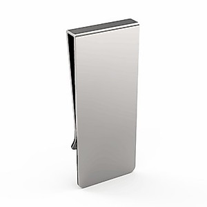 Polished Silver French Fold Money Clip with Free Custom Engraving | Custom Engraved Silver Plated Money Clip