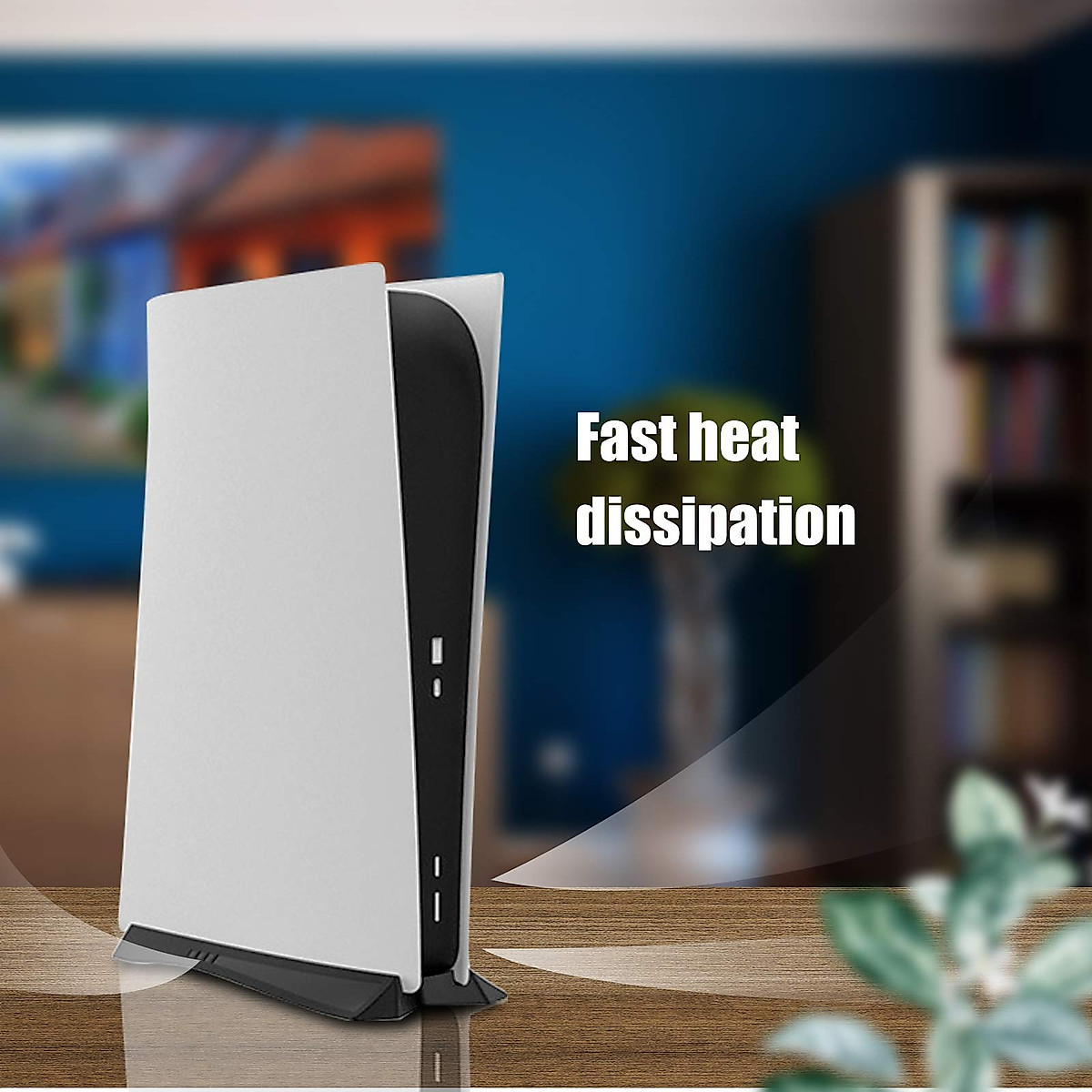 HEATFUN PS5 Stand, Vertical Stand for Playstation 5 Disc Edition - Black