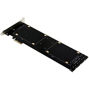 SEDNA - PCI Express (PCIe) Quad 2.5 Inch SSD/HDD Mounting Adapter (with Built in Power Circuit, no Need SATA Power Connector,), SSD/HDD not Included