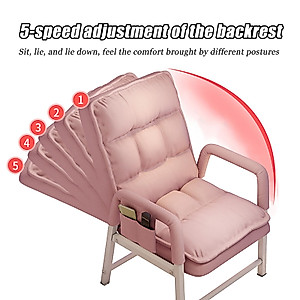 WFCCDM Relax Armchair Rocking Chairs Reclining Chair Lounge Seating Sofa Chair Occasional Side Chairs, Adjustable Footrest & Backrest, for Living Room Bedroom 50 * 51 * 102cm Blue