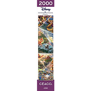 Ceaco - Disney's 100th Anniversary - Thomas Kinkade - 100th Anniversary Collage - 2000 Piece Jigsaw Puzzle, 38 x 26