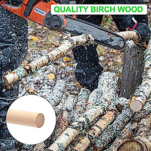 Wooden Dowel Rods Wood Dowels, 10PCS 1/2 x 12" Round Wooden Sticks for Craft, Macrame Dowel, Unfinished Hardwood Sticks for Arts and DIYers, Crafting, Tiered Cake Support and Wedding Ribbon Wands