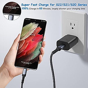 USB C Wall Charger Adapter, Costyle 3 Pack PD 25W Super Fast Charger Type C Charging Block Compatible Samsung Galaxy S23/S22/S21/S20 Ultra/Plus/S20FE/S10/A13/A53/A71/Note 20 Ultra/10,Pixel 7/6A-Black