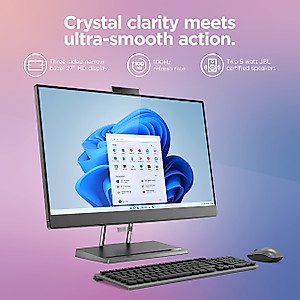 Lenovo IdeaCentre AIO 5i - 2022 - All-in-One Desktop - 27" QHD Touch Display - 5MP + IR Camera - Windows 11 Home - 8GB Memory - 256 GB Storage - Intel Core i7-12700H - Mouse & Keyboard Included