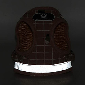 Zunea No Pull Small Dog Harness and Leash Set Adjustable Reflective Step-in Chihuahua Vest Harnesses Mesh Padded Plaid Escape Proof Walking Puppy Jacket for Boy Girl Pet Dogs Cats Pink XS