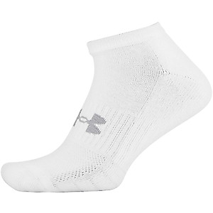 Under Armour Adult Training Cotton No Show Socks, Multipairs , White (3-Pairs) , Large