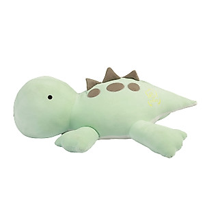 4LB Cute Weighted Stuffed Animals Plush - 24 inch Soft Weighted Dinosaur Plush Toy Pillow for Adults and Children (Green Dinosaur)