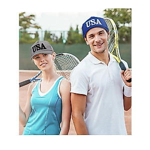 ROLVNHTV 4 Pieces USA Hats for Men American Flag Cap Adjustable Embroidered Patriotic Black Baseball Hat Trucker Hat for Men Women