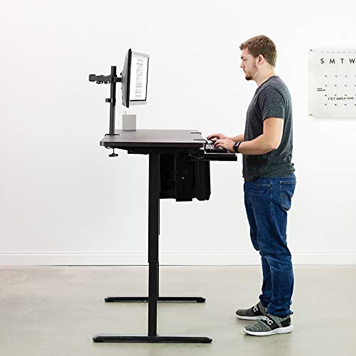 VIVO Espresso 60 x 24 inch Universal Solid One-Piece Table Top for Standard and Sit to Stand Height Adjustable Home and Office Desk Frames, DESK-TOP60E