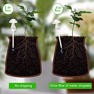 4pcs Plant Watering Globes, Watering Globes Glass Rainbow Clear Self Watering Bulbs for Plants Watering Bulbs Automatic Plant Waterer for Indoor Outdoor Plants Flowers Garden Water Device