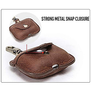 for AirPod Pro Case Leather, Personalized Genuine Leather Protective Airpod Pro Case Cover Shockproof with Loss Prevention Clip for Apple AirPods 3 Pro Wireless Charging Case for airpods (Customize)