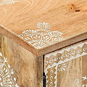 vidaXL TV Cabinet 43.3"x11.8"x15.7" Solid Wood Mango