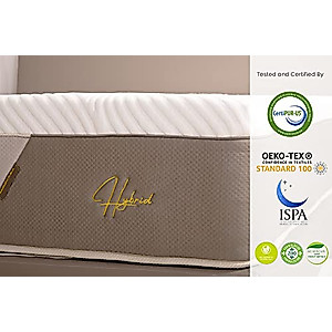 Minocasa 12 Inch Medium Firm Cool Gel Memory Foam and Innerspring Hybrid Mattress in a Box | CertiPUR-US Certified | Bed-in-a-Box | 5-Zone Support Pressure Relief | Motion Isolation (Queen)