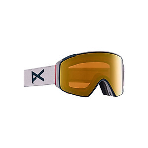 Anon M4S Cylindrical Goggles + Bonus Lens + MFI face mask, Frame: Warm Gray, Lens: Perceive Sunny Bronze (17% / S3), Spare Lens: Perceive Cloudy Burst (59% / S1)
