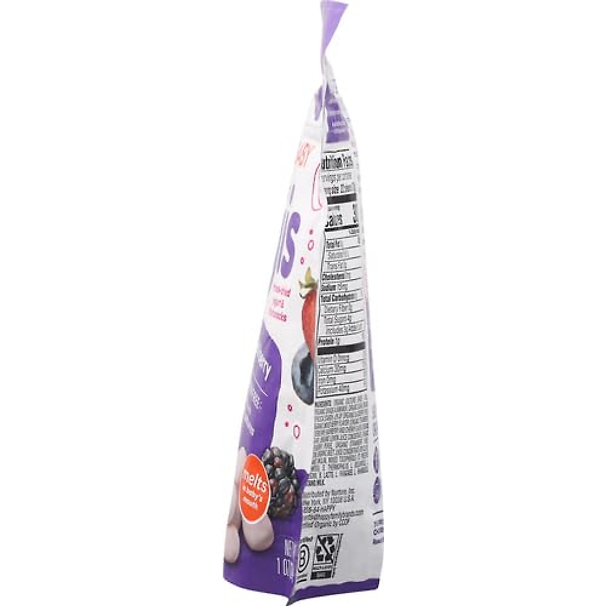 Happy Baby Organics Baby Snacks, Yogis, Freeze Dried Yogurt & Fruit Snacks, Gluten Free Snack for Babies 9+ Months, Mixed Berry, 1 Ounce (Pack of 1)