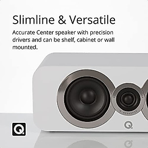 Q Acoustics 3090Ci Center Speaker Arctic White - 2-Way Reflex Enclosure Type, 2 x 4 Mid/Bass Driver, 1 x 0.9 Tweeter - Active Speakers/HiFi Speakers for Home Theater Sound System