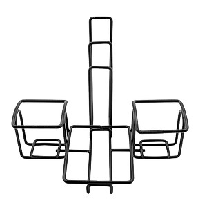 G.E.T. 4-931615 Metal Two Compartment Condiment Caddy with Menu Holders, Iron, Black