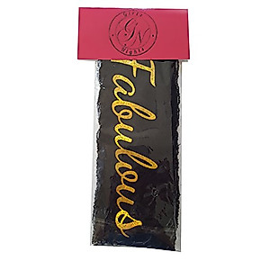 Girlz Nights 50 & Fabulous Lace Sash - 50th Birthday Sash (Black)