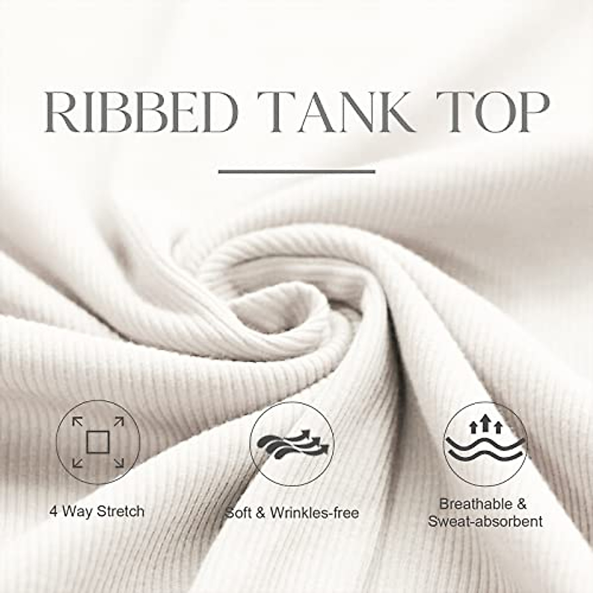 Relety Women's Crop Tops Seamless Ribbed Tank Tops Cut Out Halter Neck Racerback Sleeveless Yoga Workout Summer Tops for Women Black XS/S