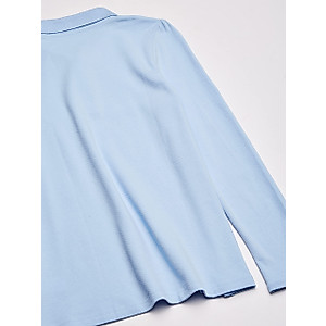 The Children's Place girls Long Sleeve Ruffle Pique School Uniform Polo Shirt, Daybreak Single, Medium US