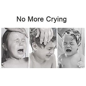 Baby Shower Cap Crown, Hair Washing Hat for Toddlers, Shower Face Shields, Bath Visor for Toddlers, Make Hair Washing So Much Easier & Less Stressful, Yellow