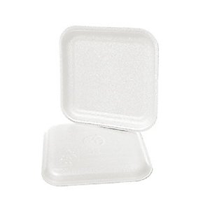 CKF 1SW, 1S White Foam Meat Trays, Disposable Standard Supermarket Meat Poultry Frozen Food Trays, 500-Piece Bundle