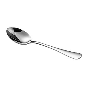 ANYLAT Stainless Steel 12-Piece Teaspoons Set, Table Dessert Spoons Pack for 12 (Silver 6.7 Inches)