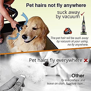 Gforest Pet Vacuum Grooming Brush Hair Remover Shedding Deshedding Attachment Tool Kit for Dogs and Cats (black)