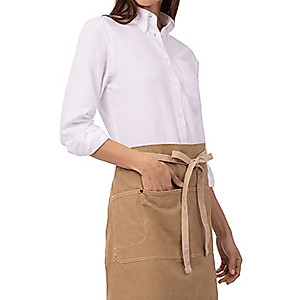 Chef Works Unisex Austin Half Bistro Apron, Natural, One Size